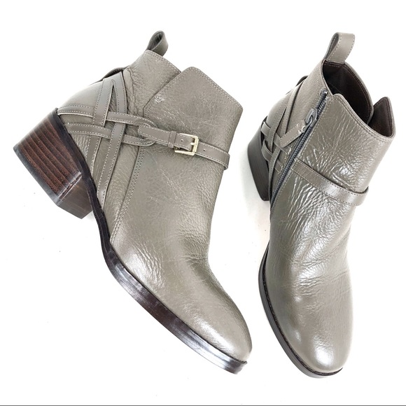 Cole Haan | Shoes | Cole Haan Grey Ankle Boots Leather Size 75 B | Poshmark